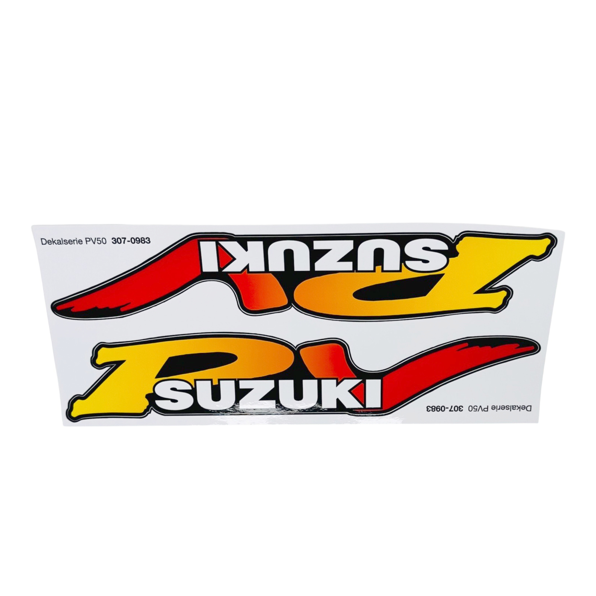 Suzuki PV50 tankintarrat 2kpl, valko/oranssi/pun