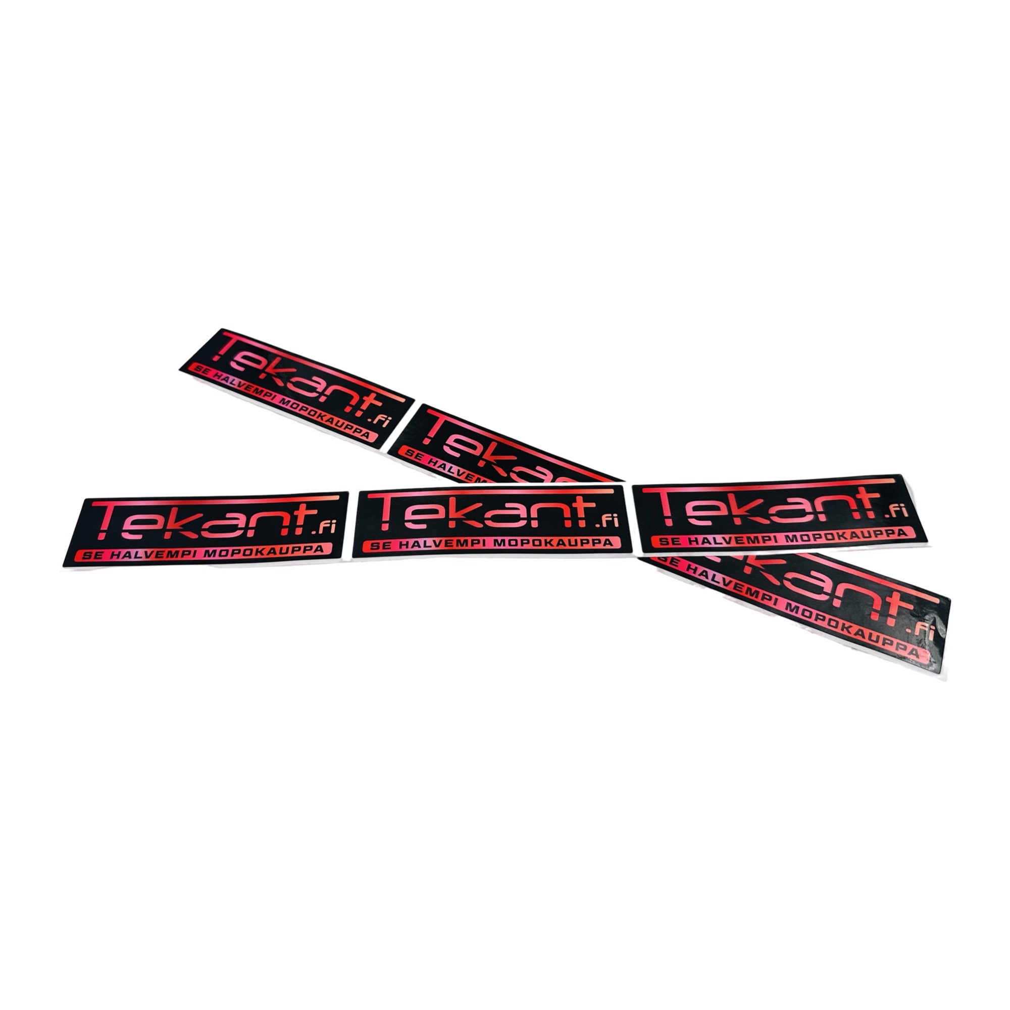 Tekant.fi 1.0 tarra, musta/punainen 10cm x 3cm 2024