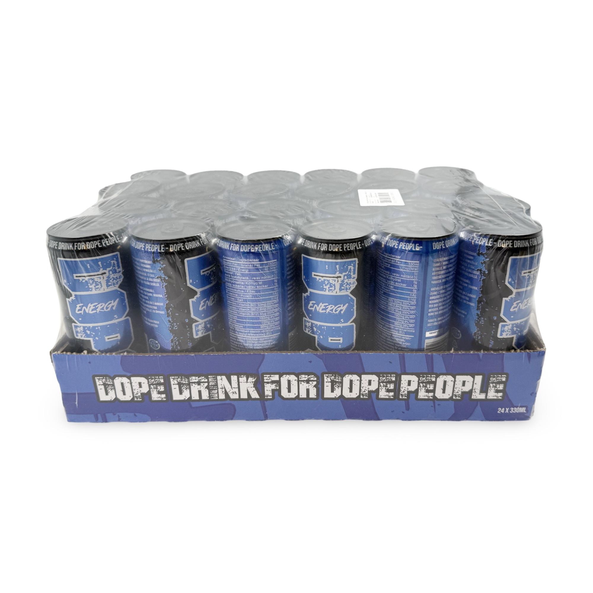 24x DOP3 Energy Drink Blue Raspberry 330ml